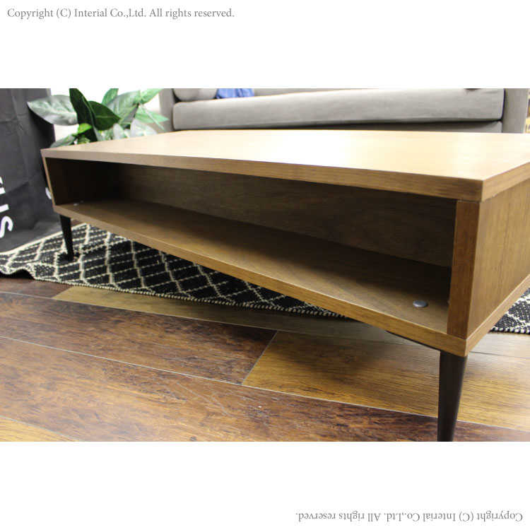 TA-2321 幅120cm・天然木ウォールナット製ローテーブル（引出し収納付き・完成品）送料無料のスタイリッシュ家具通販インテリアル