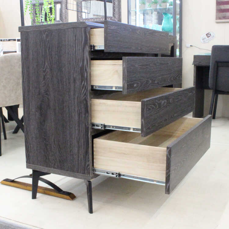 RA-3562 モダングレーなサイドボード｜幅120天然木突板・完成品