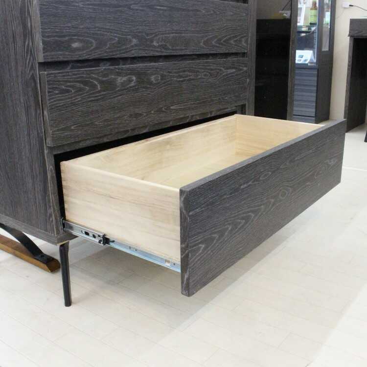 RA-3562 モダングレーなサイドボード｜幅120天然木突板・完成品